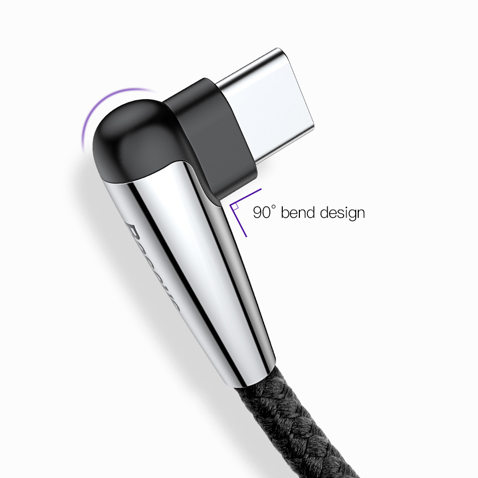 Baseus MVP 90 Degree USB Type-C Nylon Charging Cable (1m)